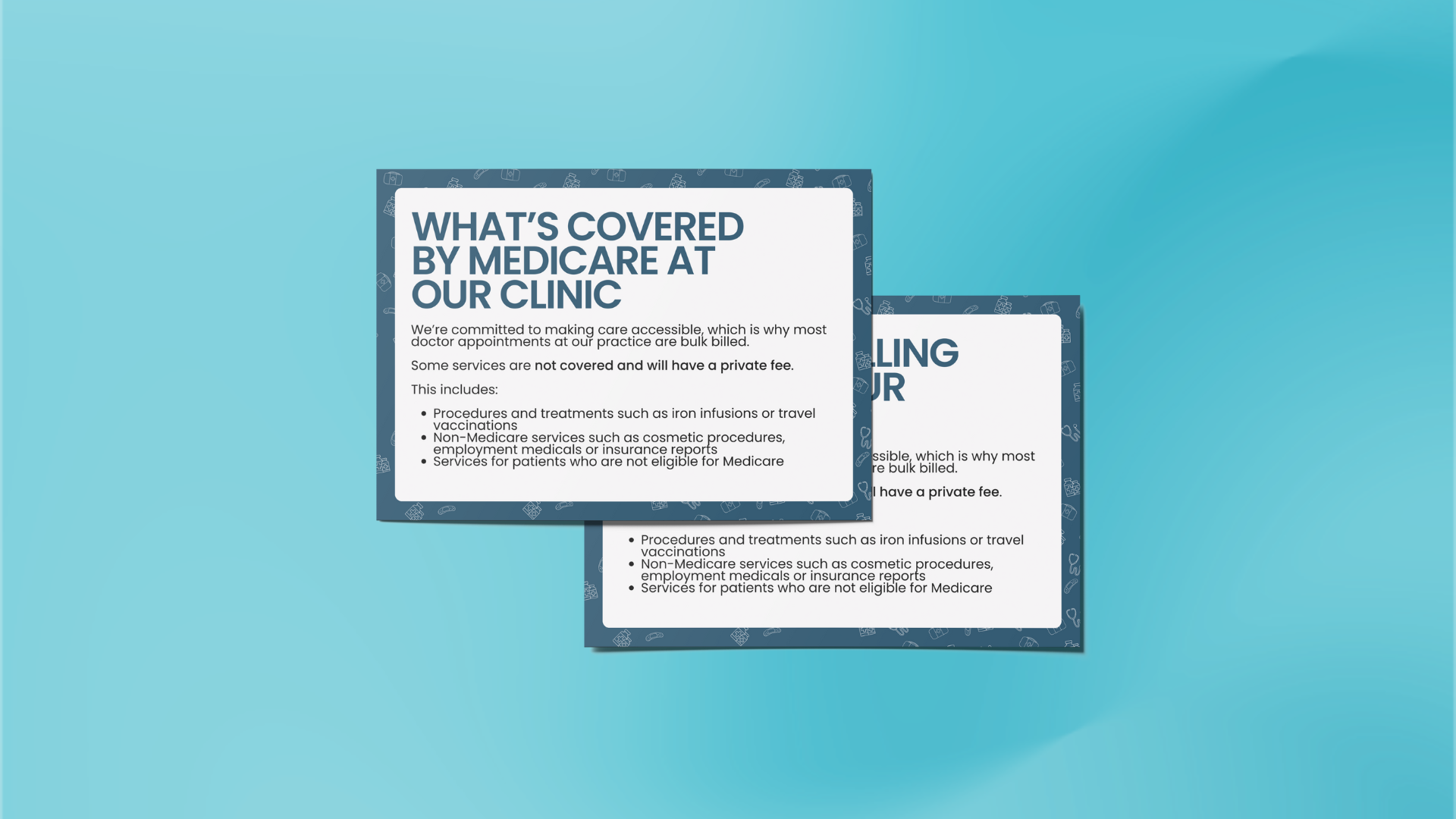 Posters for Bulk Billing Practices | Cubiko